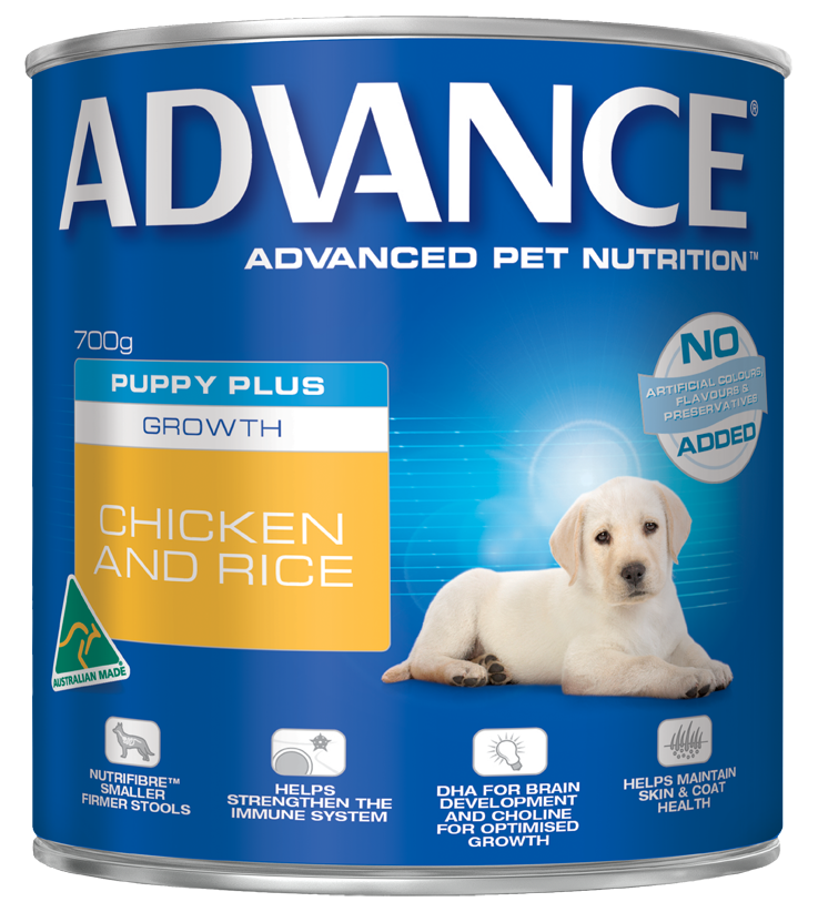 Advance Puppy Plus Growth Chicken & Rice 12 x 700g Can | Pets' Pantry